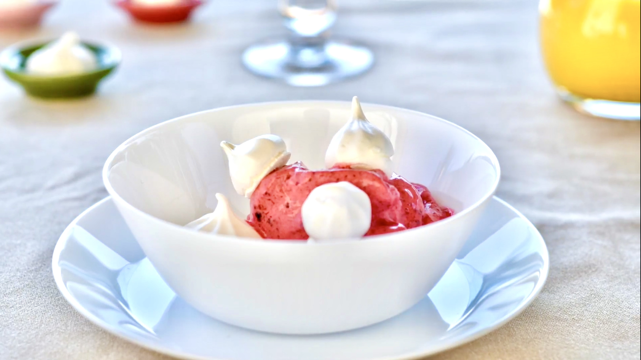 Sorbet fruits rouges-meringues - Magimix Cook Expert